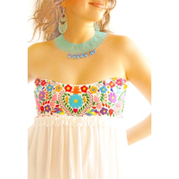 Aida Coronado | Dresses | Corazon Mexican Embroidered Bohemian Wedding ...